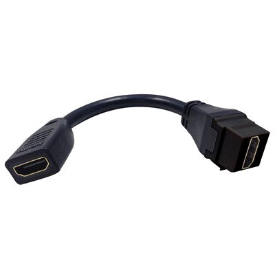 Circuit-Test 100-588 Keystone Feedthru Insert - HDMI w/ Pigtail, Black