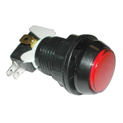 Circuit-Test 459-512 Push Button Game Switch - SPDT Round Red Lens, On ...