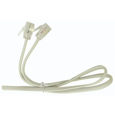 70-416-2-WHITE Modular Cable - 4P/2C Plug to Plug, 6ft - White