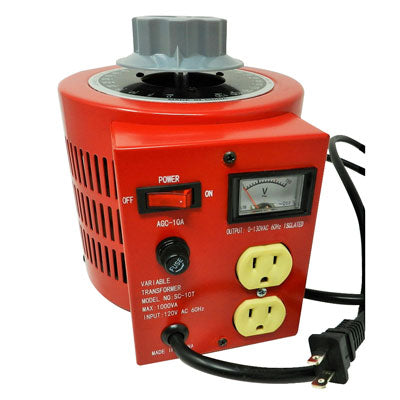 SC-10T Variac with Meter - 10A, 1000 Watt - Isolated