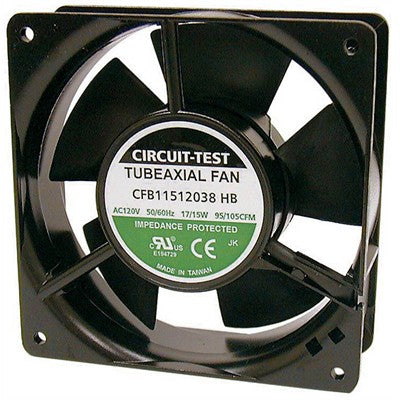 Circuit-Test CFB11512038HB Fan 115VAC, 120mm x 38mm, 105 CFM, Ball bearing