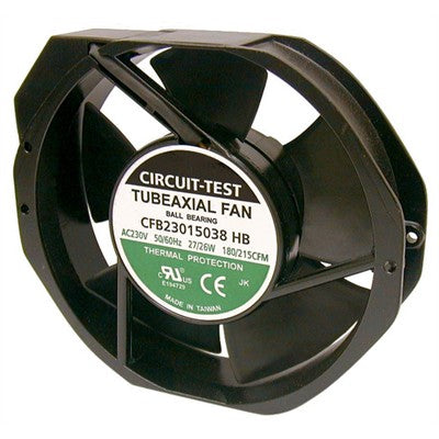 Circuit-Test CFB23015038HB Fan 230VAC, 150mm x 38mm, 177/212 CFM, Ball ...