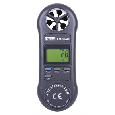 Reed LM-81AM Anemometer - Compact, 80 to 5900fpm