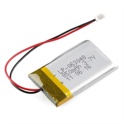 Sparkfun SF-PRT-13854 Lithium Ion Polymer Battery - 3.7V, 850mAh