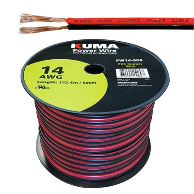 PW14-500 Low Voltage DC Power Cable, 14AWG, 500ft Roll