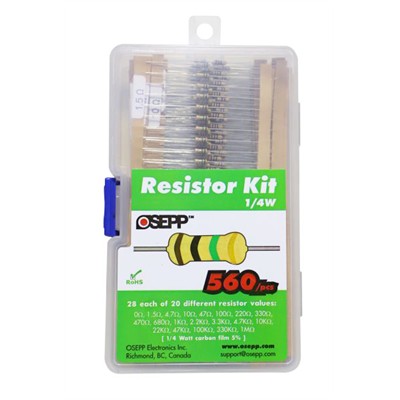 RESIS-01 Resistor Assortment Kit, 560pcs | Active Tech Canada