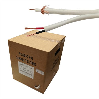 RG59+2/18-500 Video & Power Siamese Cable, 500ft | Active Tech Canada