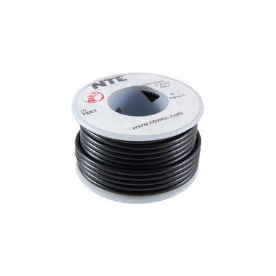 NTE Electronics WHS20-02-25 20 AWG Solid Wire - Red, 25ft
